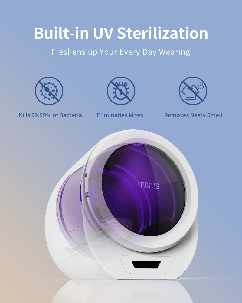 Morus Zero 100-120V Ultra-fast Portable Compact Clothes Dryer for Apartment, Tiny House, RV ...